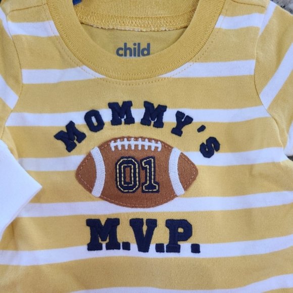 Matching Sets | Nwt Child Of Mine Baby Boy Newbory Mommys Mvp Football 2 Pc Outfit | Poshmark